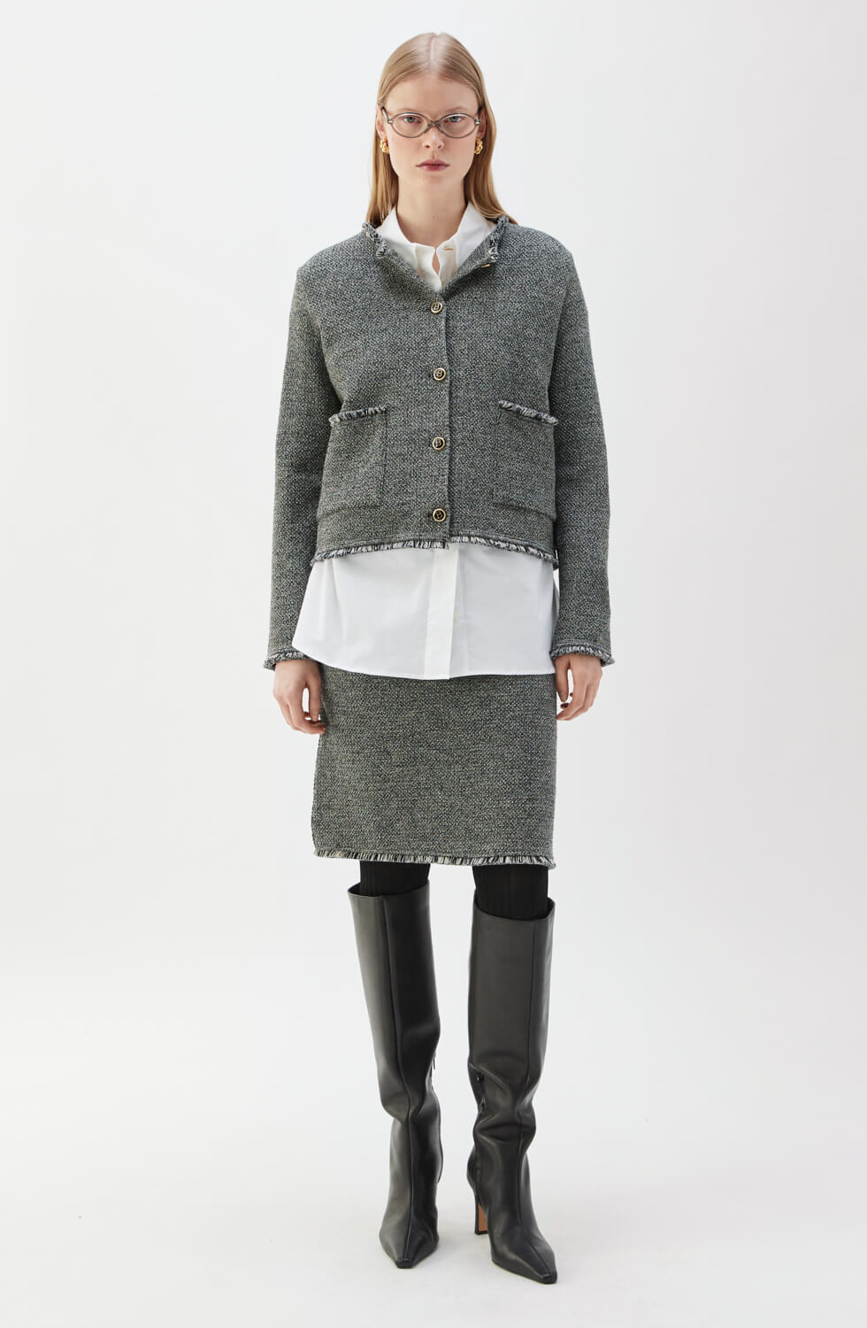 Brandy Jacket Salt & Pepper | Busnel.com