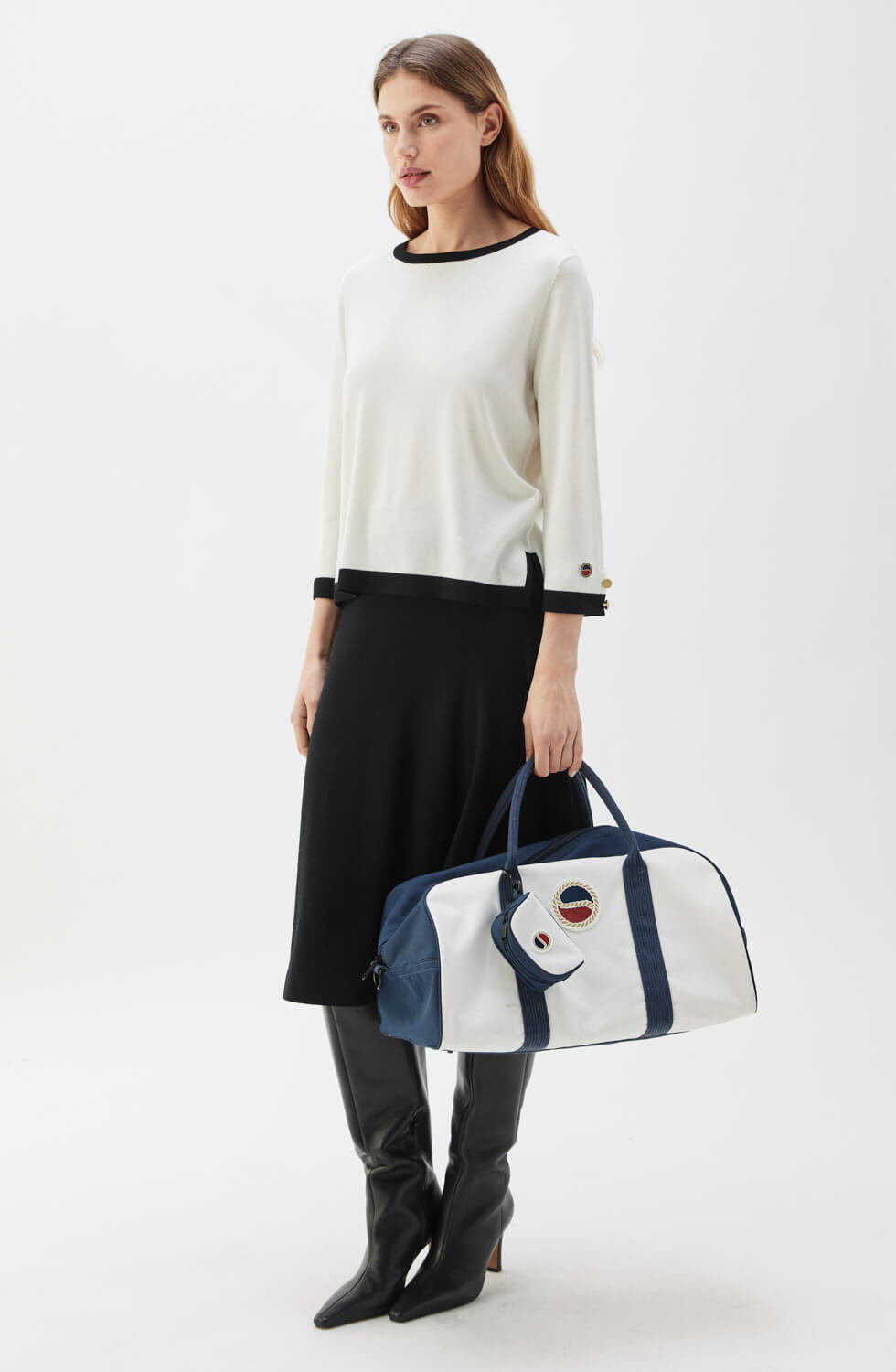 Helen Top Ecru/Black | Busnel.com