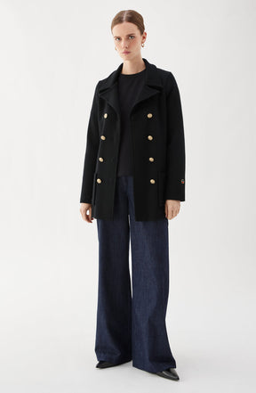 Victoria Knitted Wool Jacket Black | Busnel